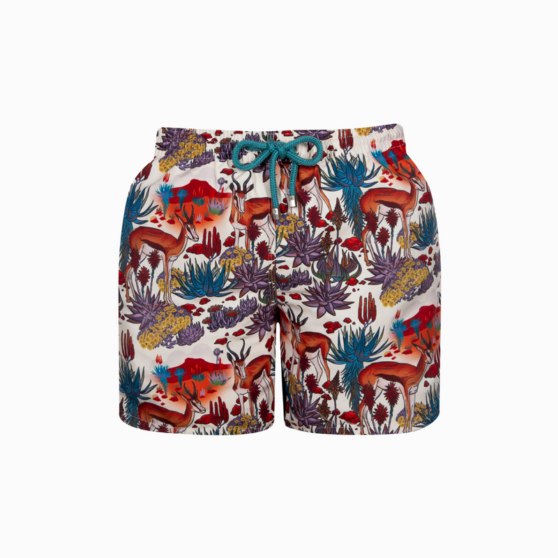 Karoo Springbok / Printed Men’s Swim Shorts – Granadilla Swim
