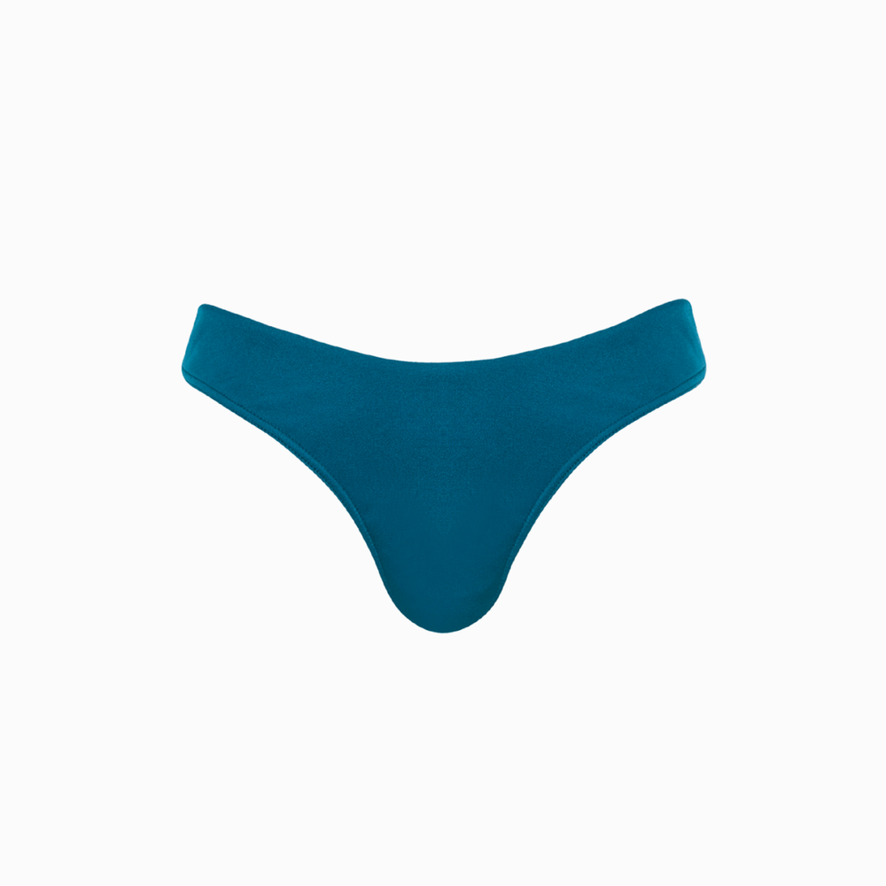 Shimmer Blue Cheeky-Cut Bikini Bottom – Granadilla Swim